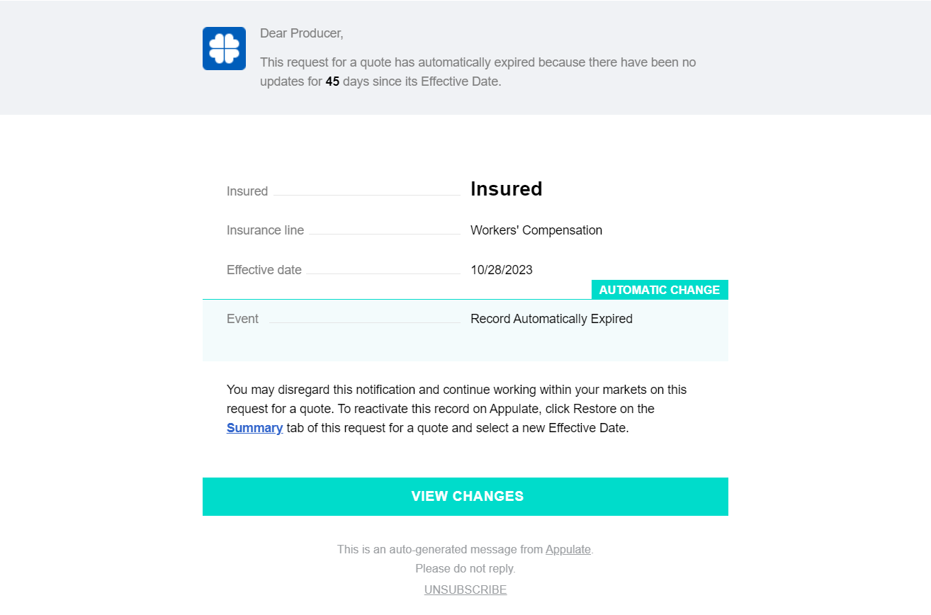 Submission expired notifications